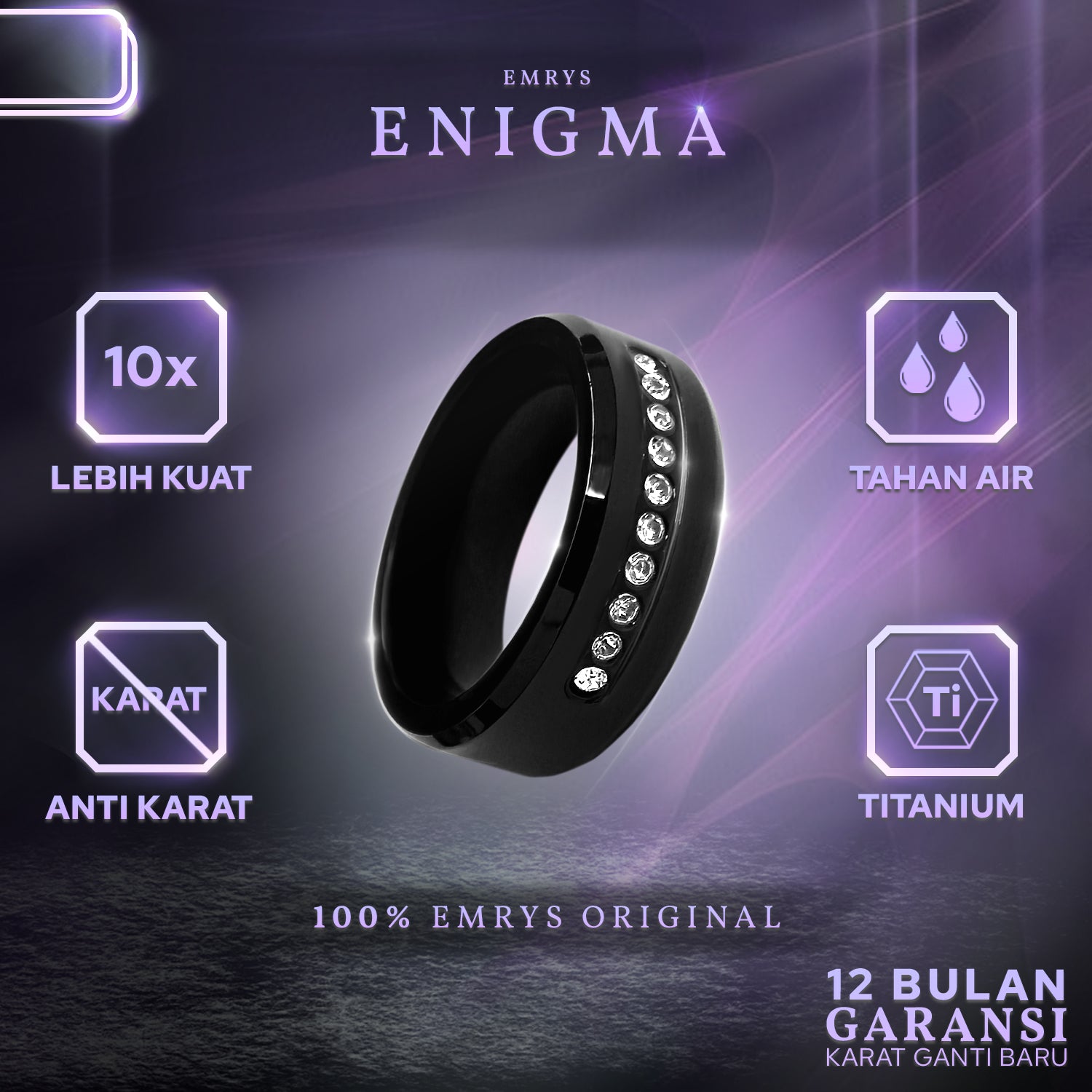 Jual Cincin Titanium Asli ENIGMA Model Terbaru – EMRYS INDONESIA