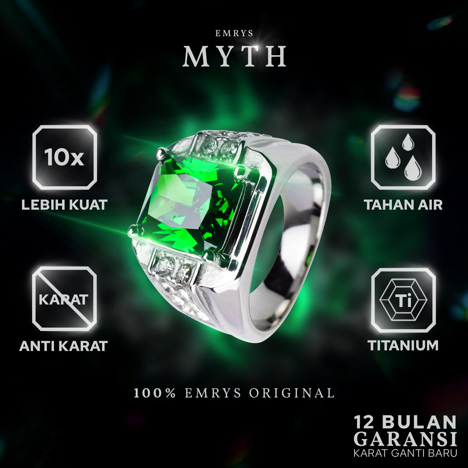 Jual Cincin Titanium Asli MYTH Model Terbaru – EMRYS INDONESIA