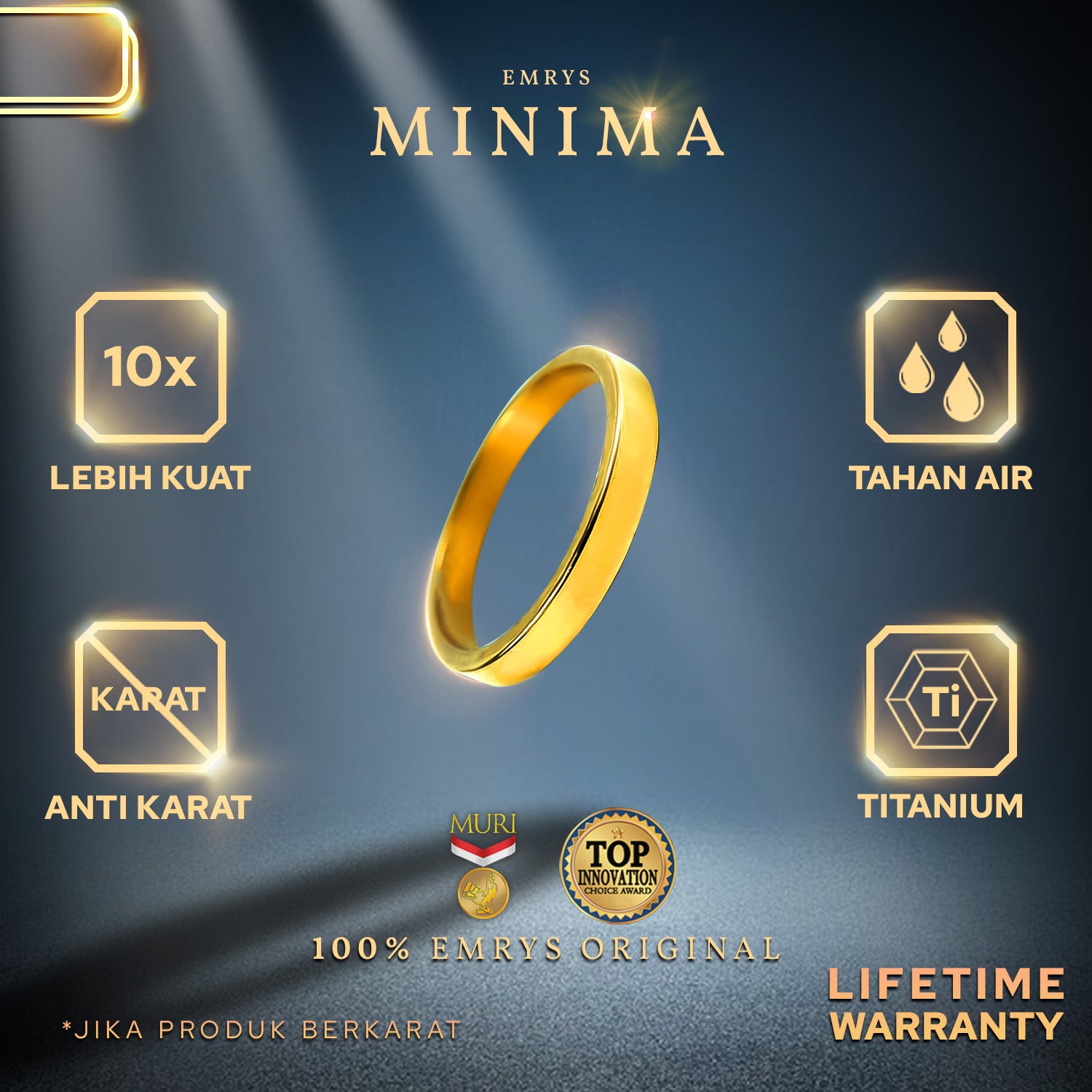 Jual Model Cincin Bahan Titanium Simple Ring MINIMA Dengan Desain ...