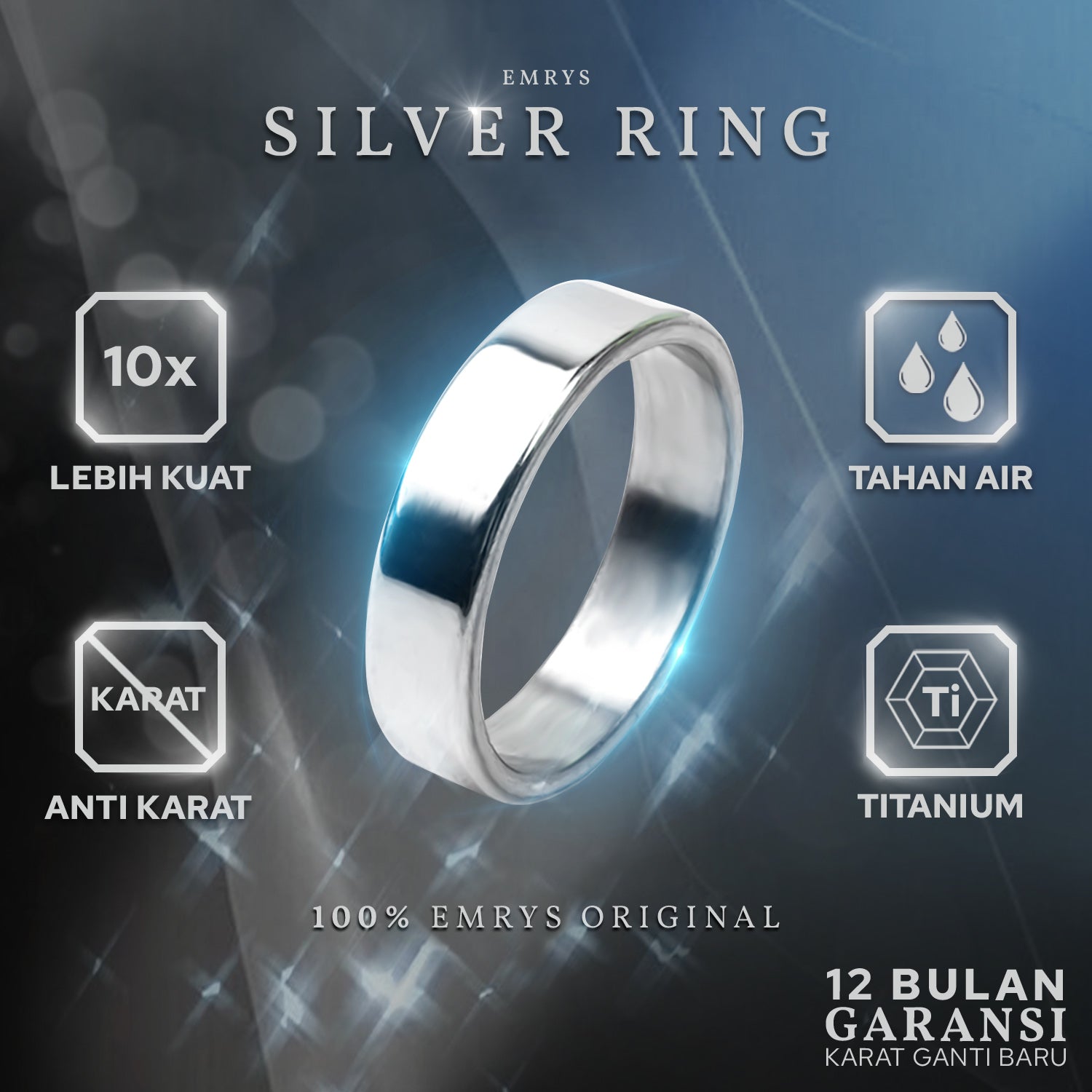 Jual Model Cincin Bahan Titanium SILVER RING Dengan Desain Simpel ...