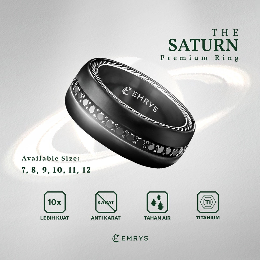 Jual Cincin Titanium Asli SATURN Model Terbaru – EMRYS INDONESIA