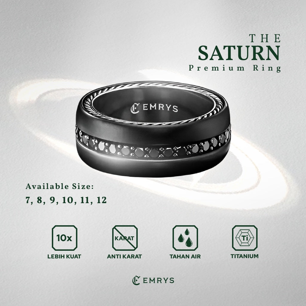 Jual Cincin Titanium Asli SATURN Model Terbaru – EMRYS INDONESIA