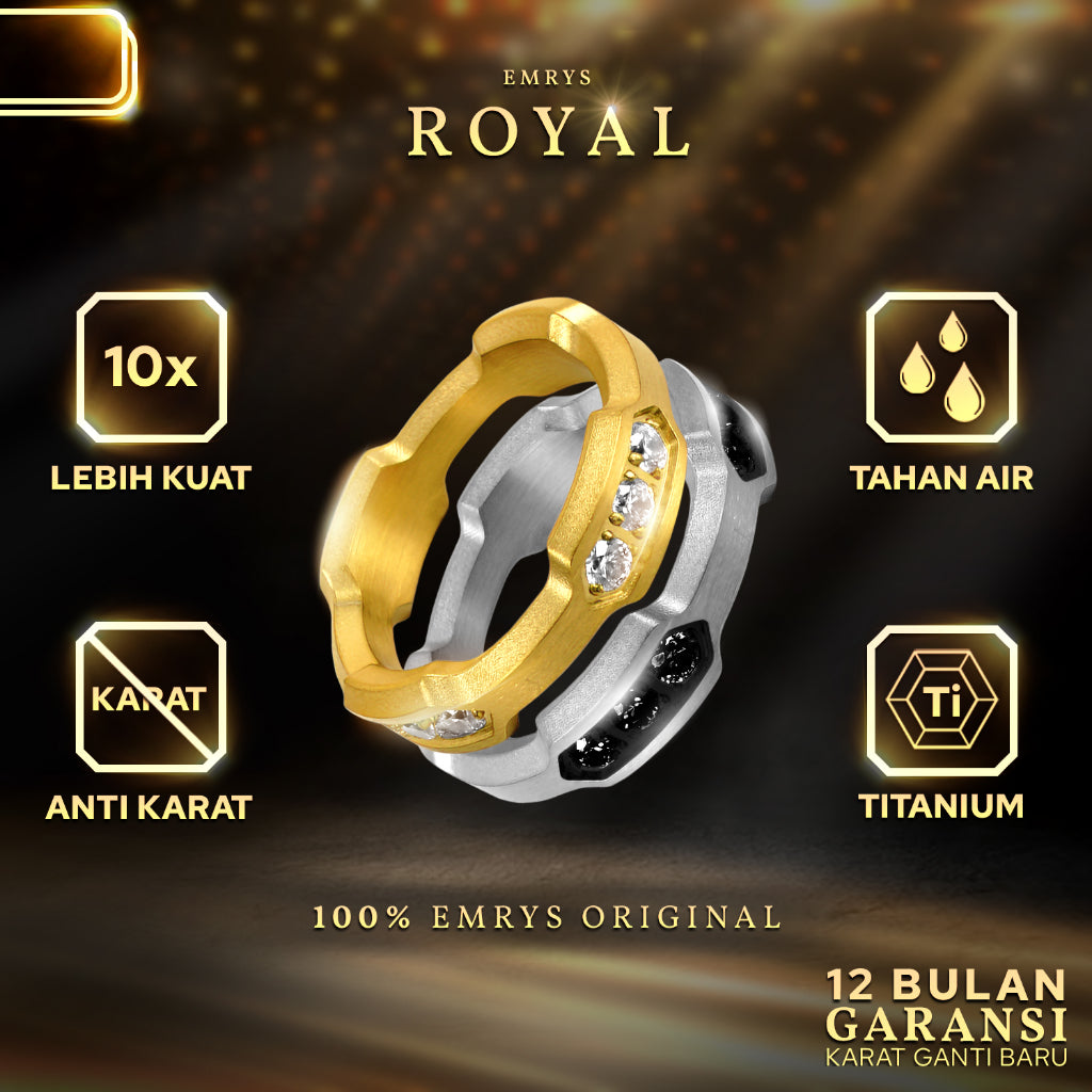 Jual Cincin Titanium Asli ROYAL Model Terbaru – EMRYS INDONESIA