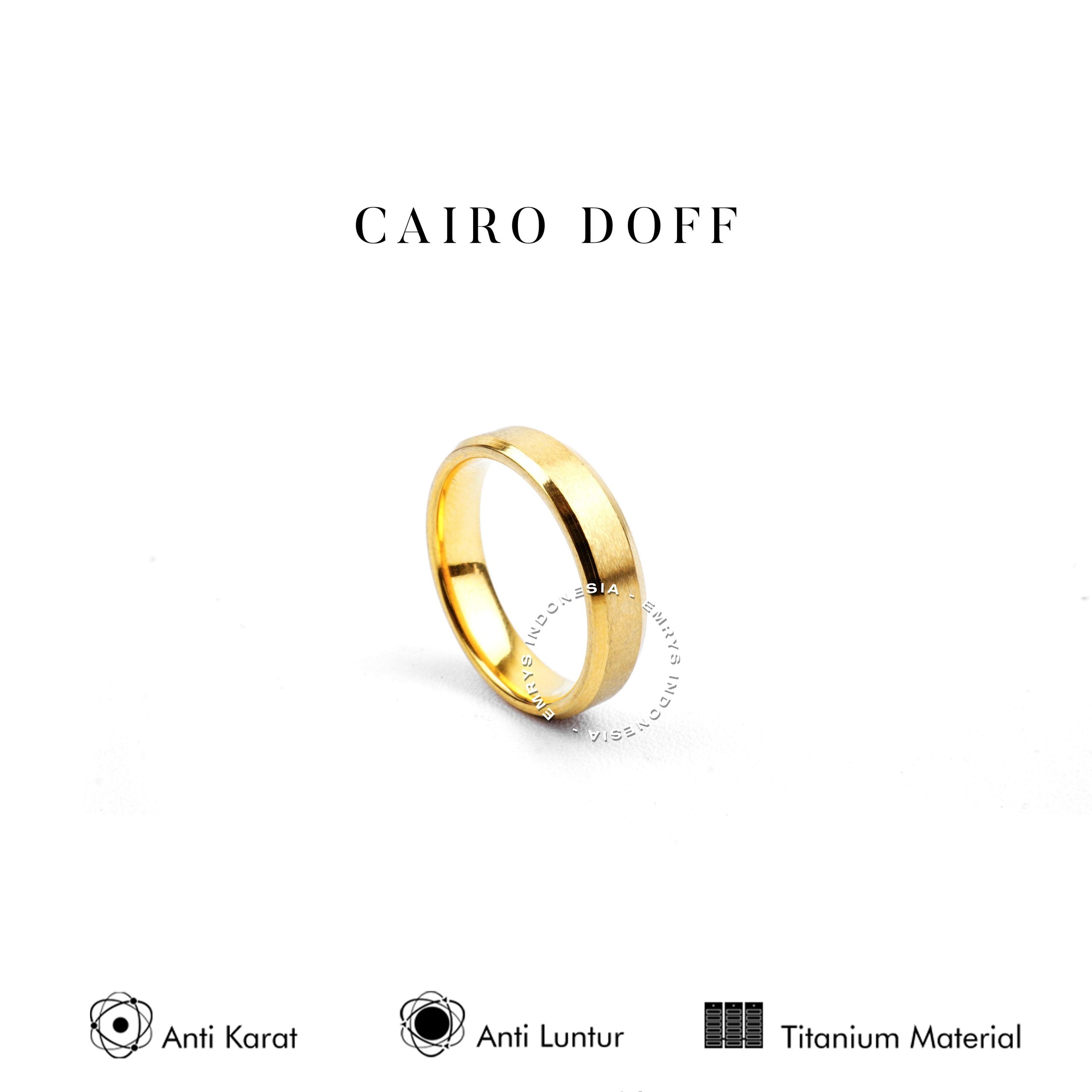 Jual Model Cincin Bahan Titanium GOLD CAIRO DOFF Dengan Desain Simpel ...