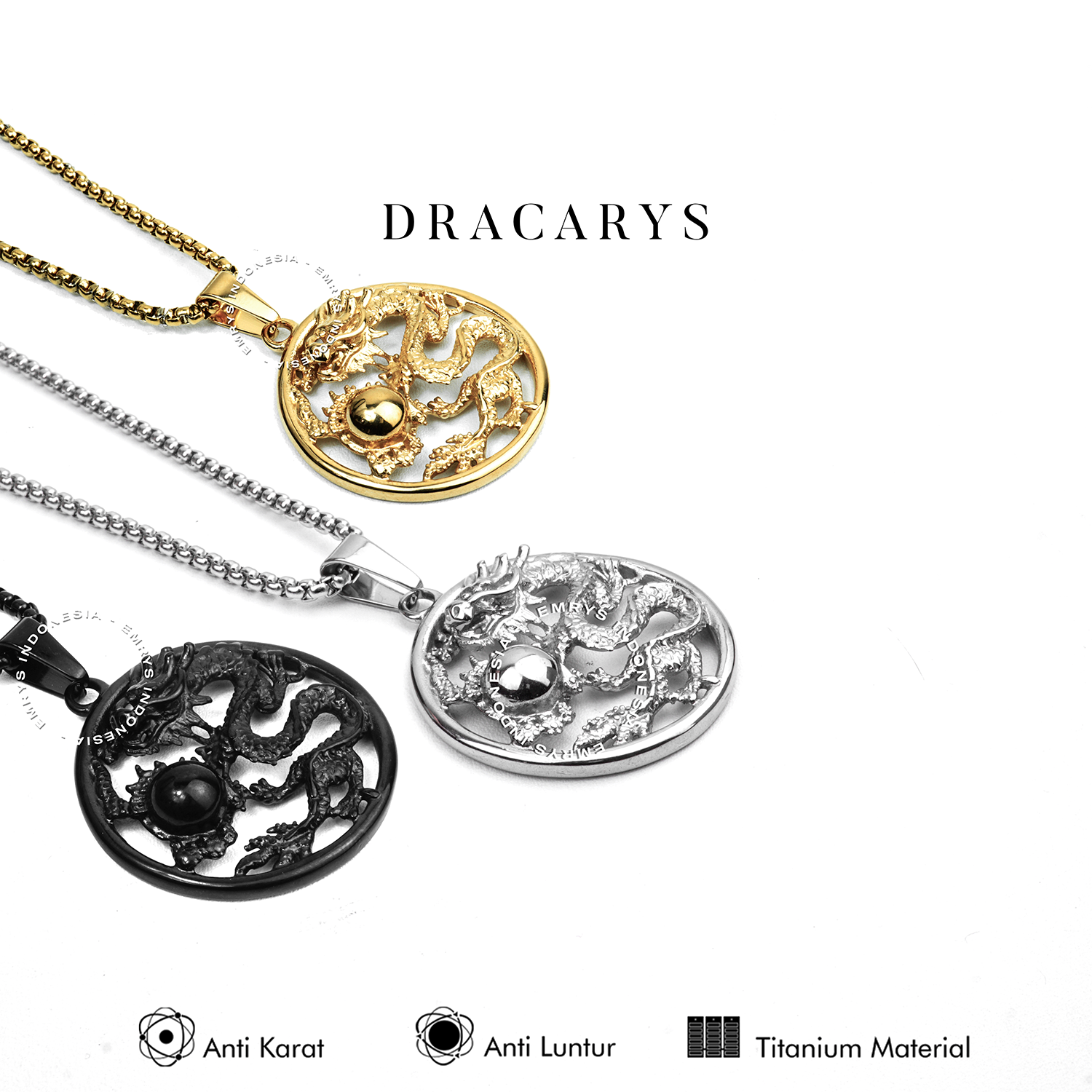 DRACARYS LIONTIN SET – EMRYS INDONESIA