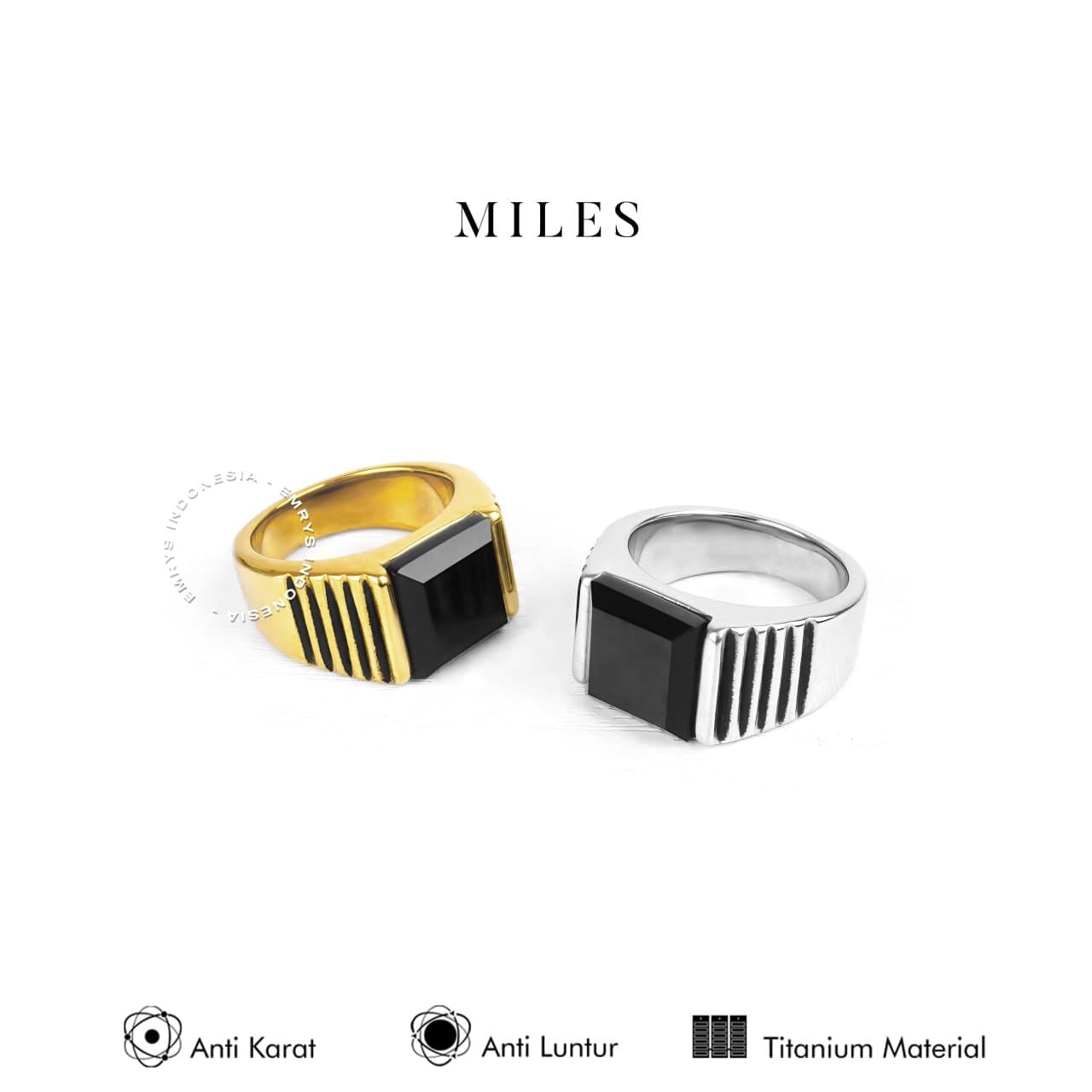 Jual Cincin Titanium Asli MILES Model Terbaru – EMRYS INDONESIA