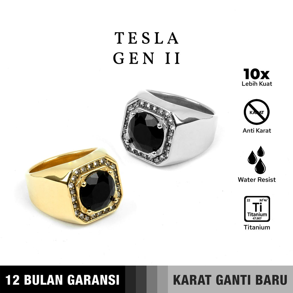 Jual Cincin Titanium Asli TESLA GEN II Model Terbaru – EMRYS INDONESIA
