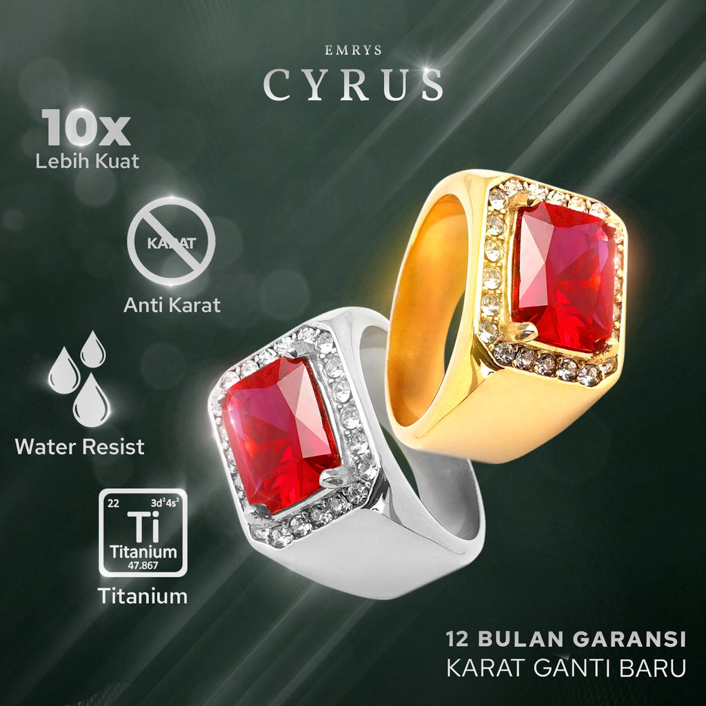 Jual Cincin Titanium Asli CYRUS Model Terbaru – EMRYS INDONESIA